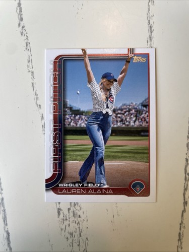 Lauren Alaina 2025 Topps First Pitch #FP-9 Chicago Cubs Baseball Card ...