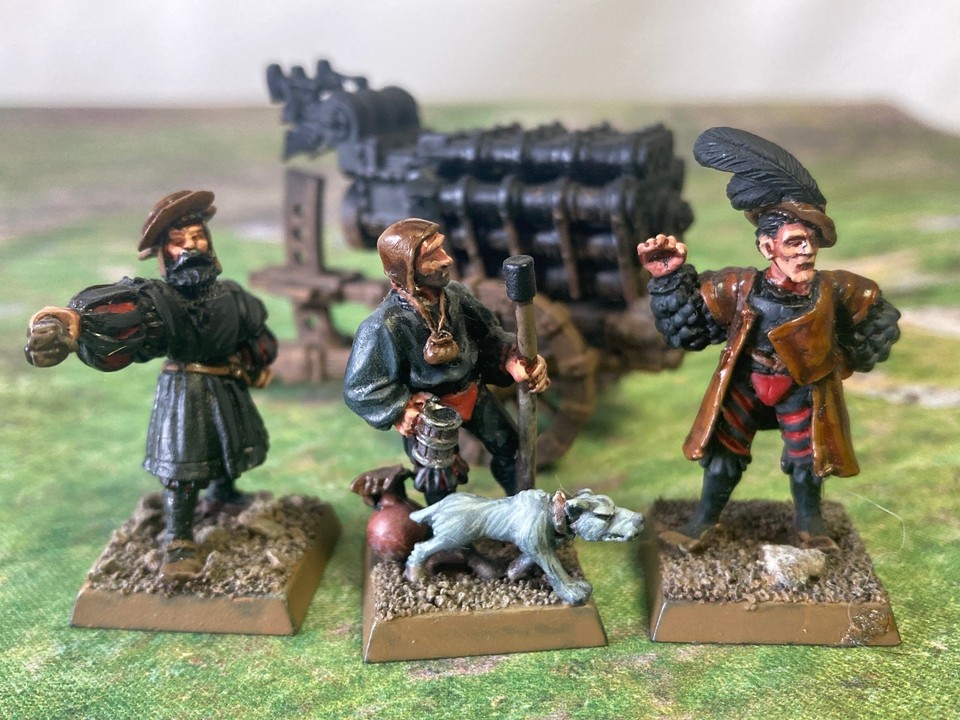 Warhammer Fantasy Hellblaster Volley Gun + 3 crew, Painted, METAL OOP ...