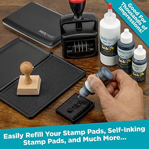 Premium Refill Ink for self Inking Stamps and Stamp Pads Green Color ...