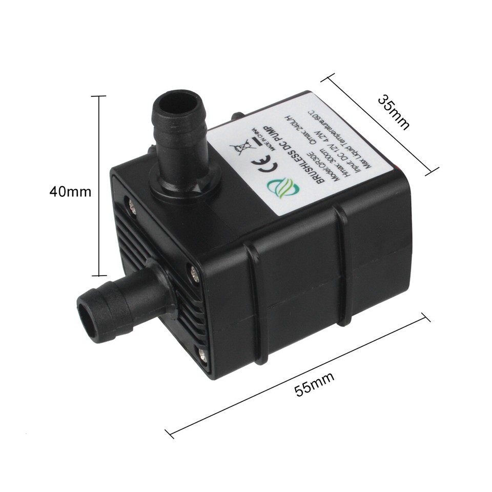 Mini Water Pump Quiet 240L/H USB Brushless Motor 12V Submersible Pool ...