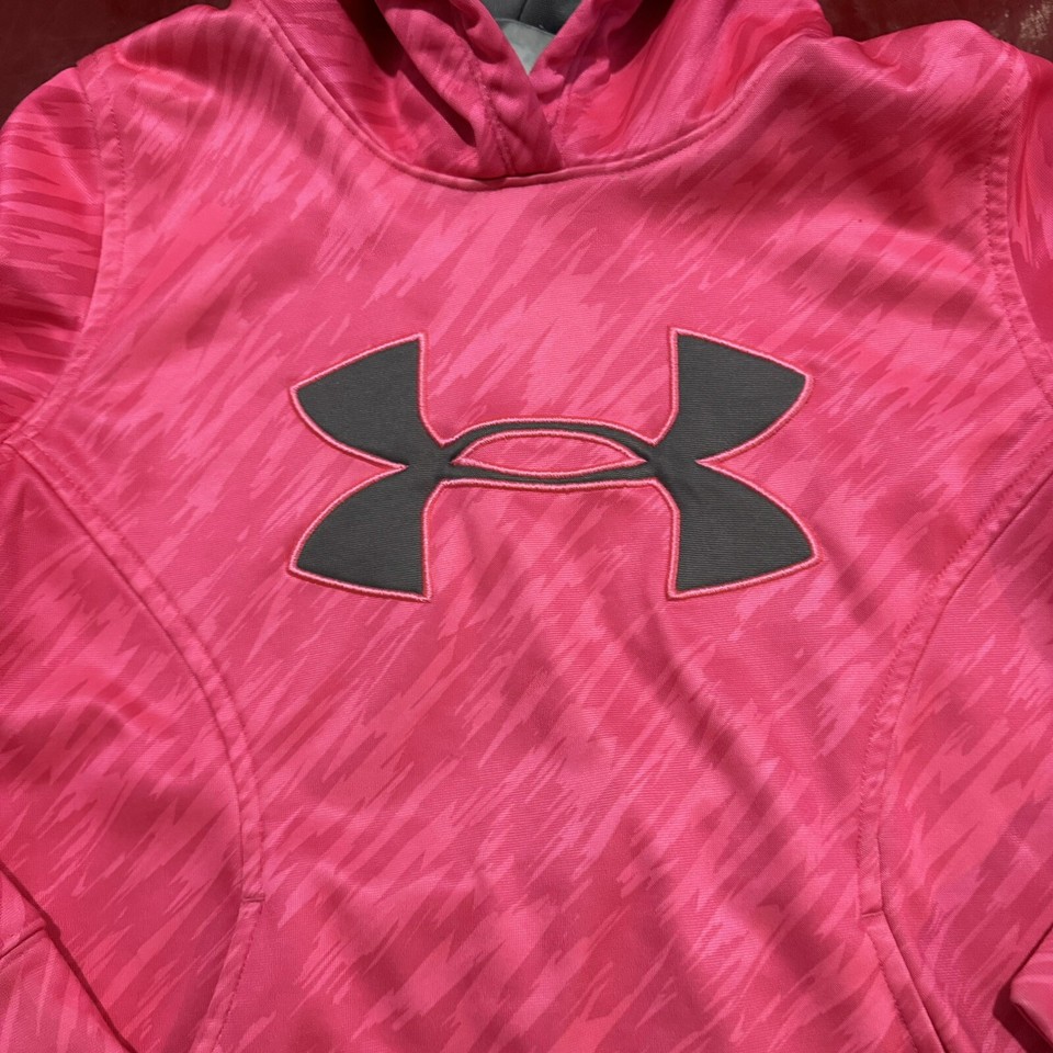 Under Armour UA Pink Pullover Hoodie Girls X-Small XS Breast Cancer ...