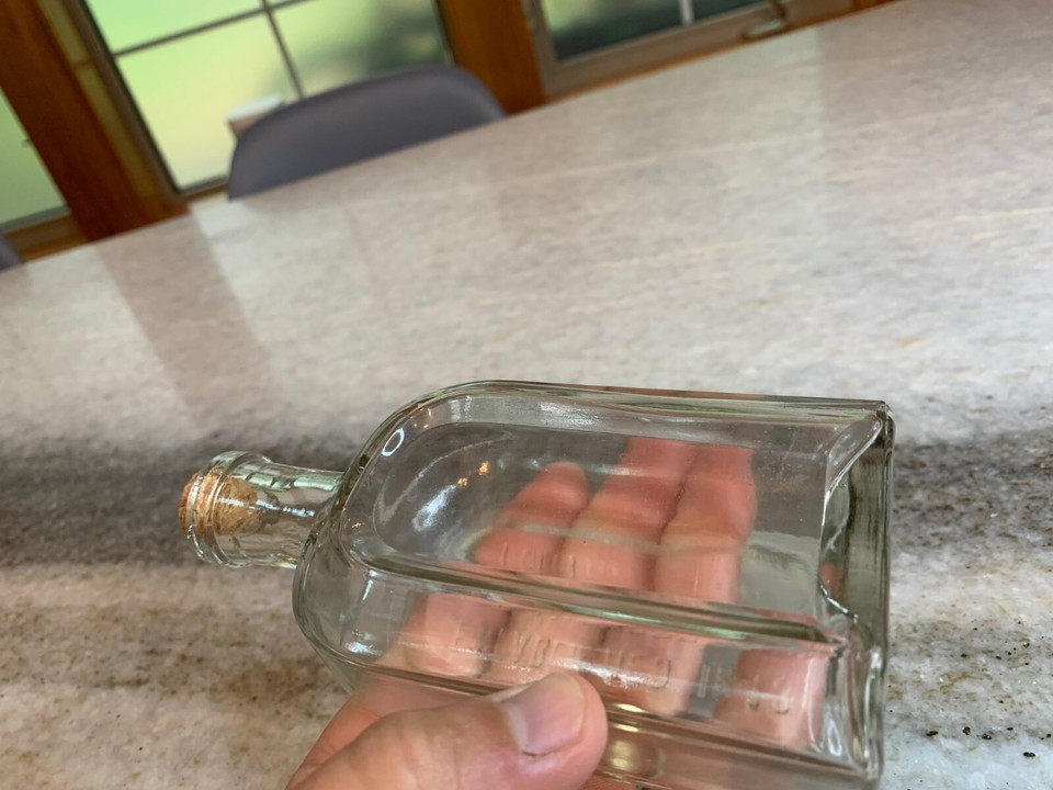 RARE: Antique NATHAN WOOD & SON Glass Bottle PORTLAND, MAINE Embossed ...