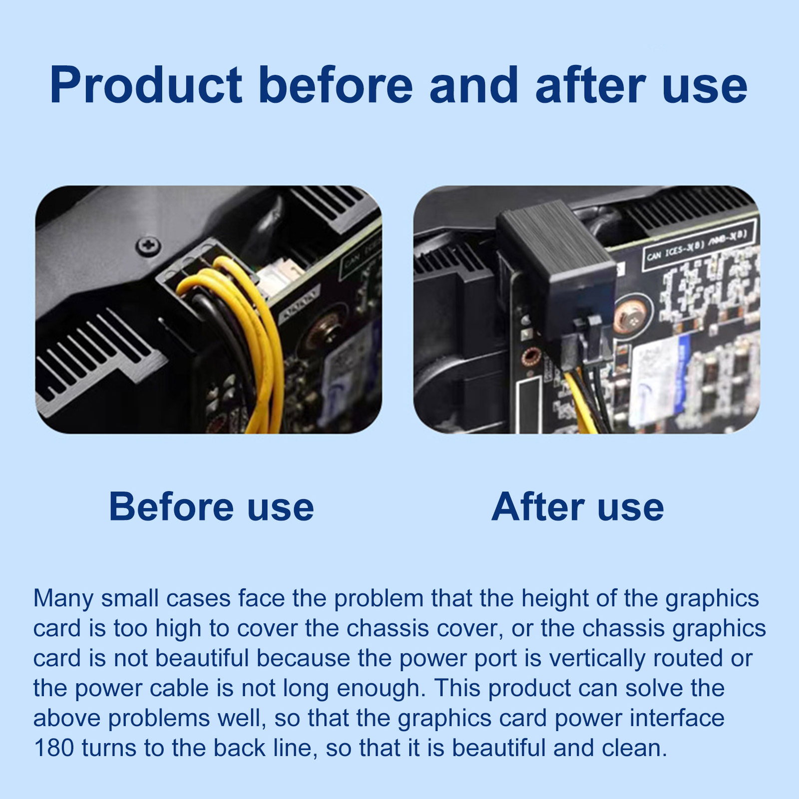 the Graphics Card Power Interface Is Turned 180 Degrees to Beautify the ...