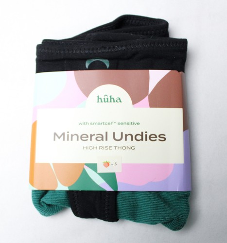 Huha Women's Mineral Undies High Rise Low Profile Thong NN7 Small Black ...