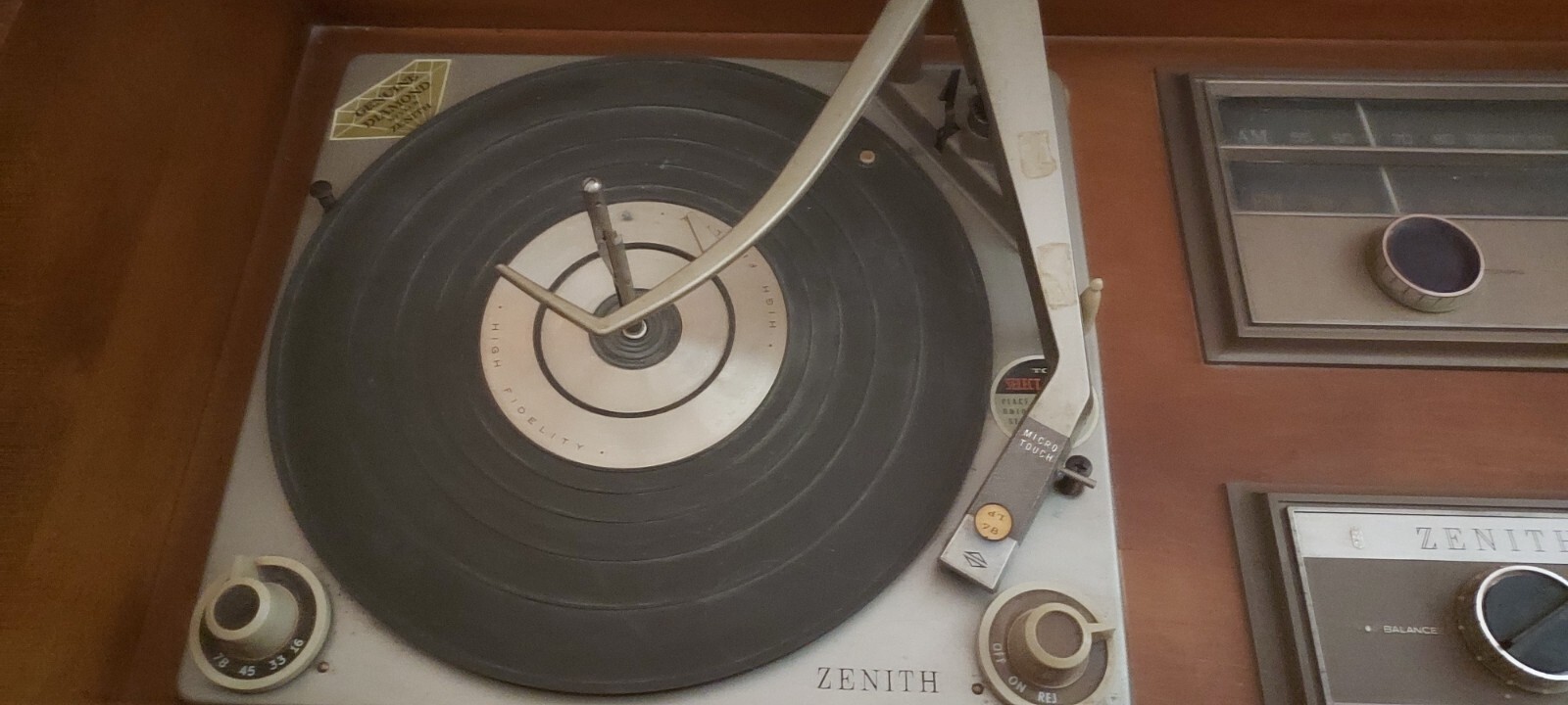 Mid Century Vintage Zenith Record Player and Tuner Stereo | eBay