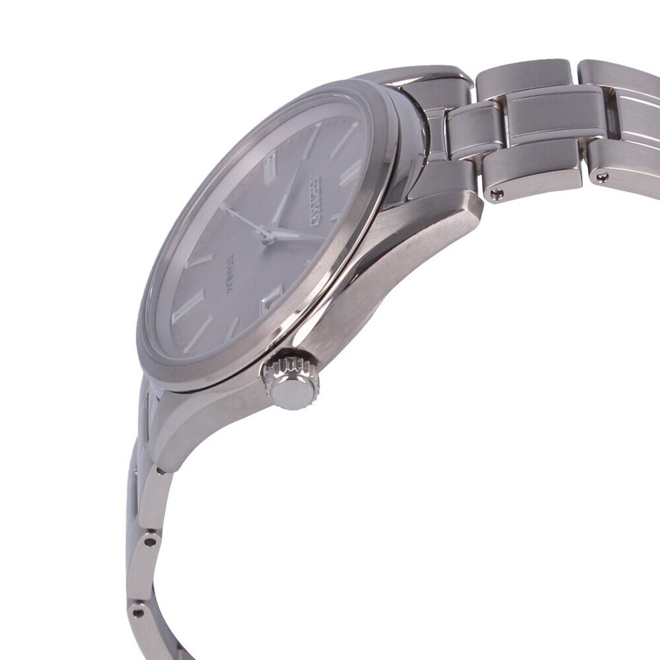 SEIKO SUR369P1 SUR369 Quartz Analog Titanium Silver | eBay