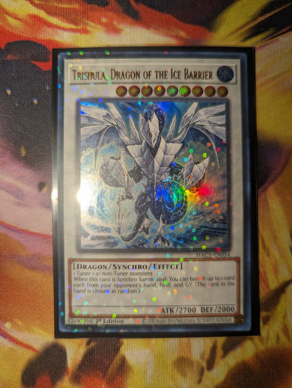 YuGiOh Trishula, Dragon of the Ice Barrier HAC1-EN054 Duel Terminal ...