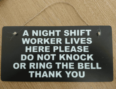 NIGHT SHIFT WORKER DO NOT DISTURB KEEP QUIET SLEEPING DOOR SIGN | eBay UK
