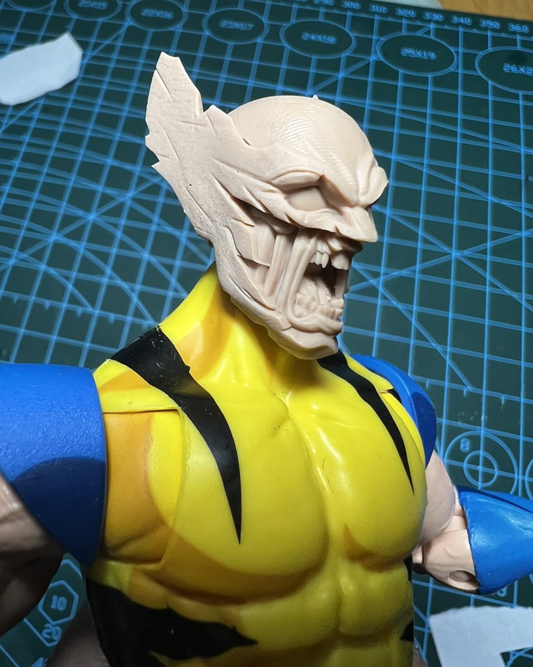 MacFarlane Unpainted Zombie Wolverine Head Carved 1/12 Scale James ...