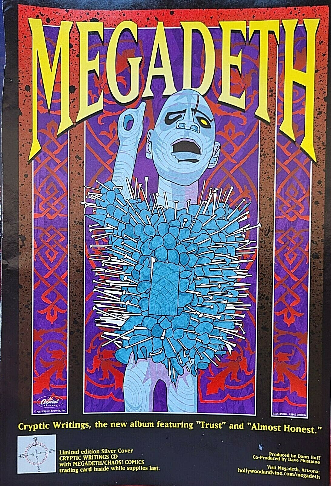 RARE! 1997 MEGADETH CRYPTIC WRITINGS Album = TRADE Print AD 7 x 10 | eBay