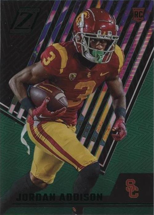 2023 Panini Chronicles Draft Picks - Zenith Jordan Addison #9 Green (RC ...