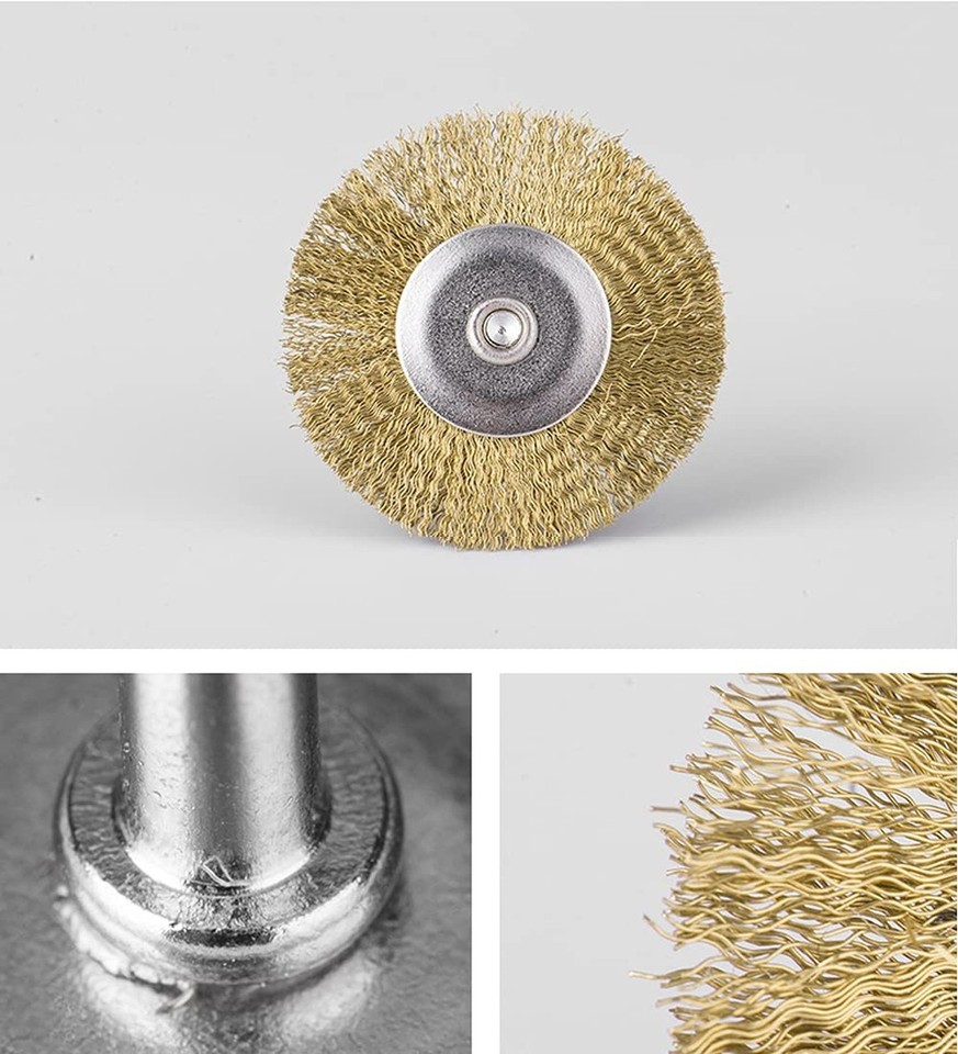 30 Pc Brass Wire Wheel for Buffing, Wire Wheel Drill Attachment ...