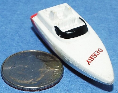 Very Small Micro Machine Plastic Speed Boat in White marked Debby | eBay