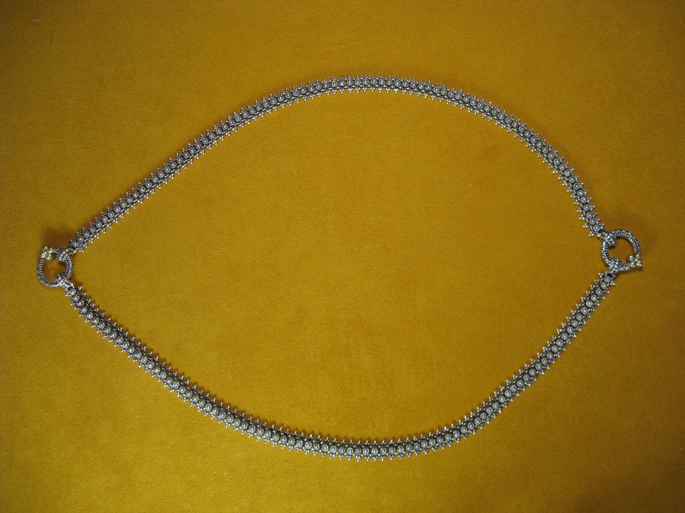 EASTERN CHAIN NECKLACE BARBARA BIXBY SS 18K O FLOWER RING CONNECTOR ...