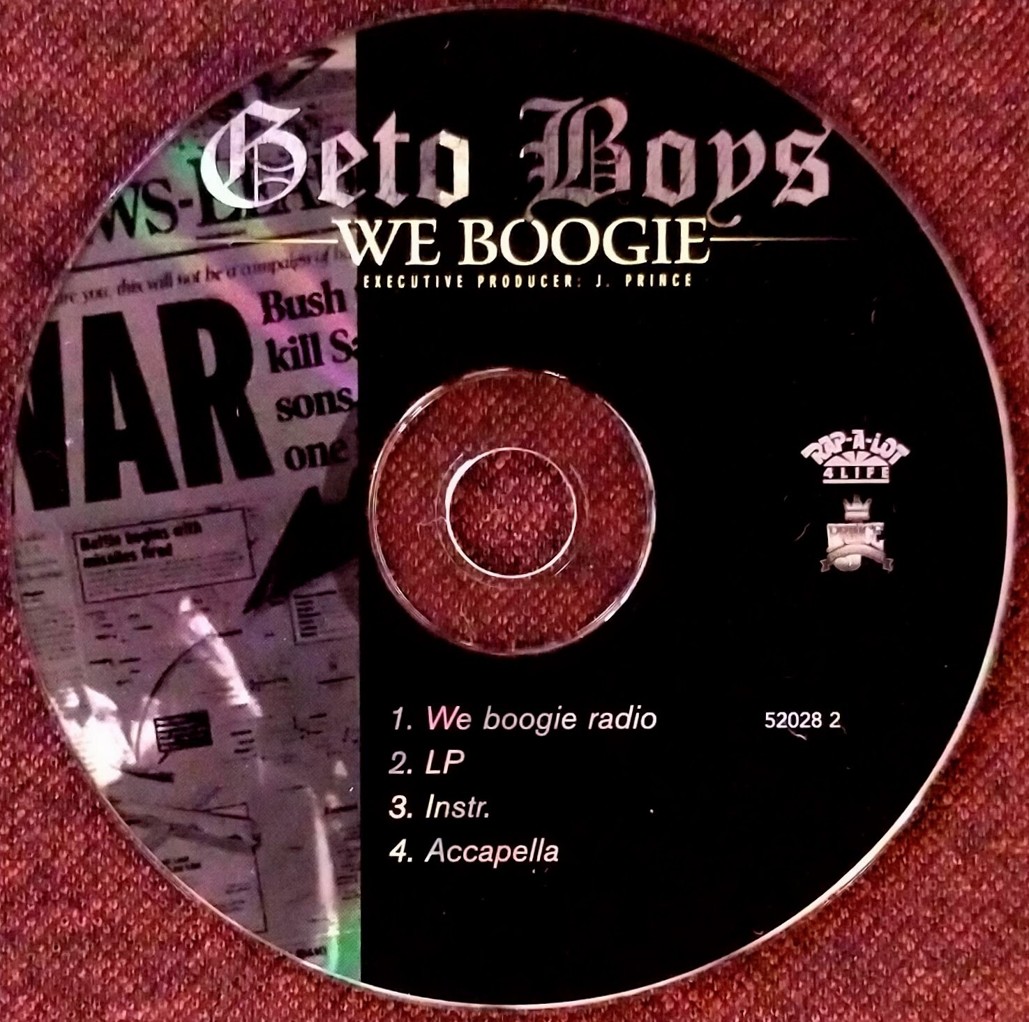 Geto Boys We Boogie - 4 Mix Track Rap-A-Lot Promo Cd Bushwick Scarface ...