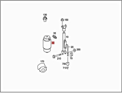 Genuine MERCEDES W164 X164 GL-CLASS Rear left and right Air spring ...