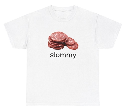 Slommy T Shirt Funny Salami Meat Food Lover Gen Z Weirdcore Oddly ...
