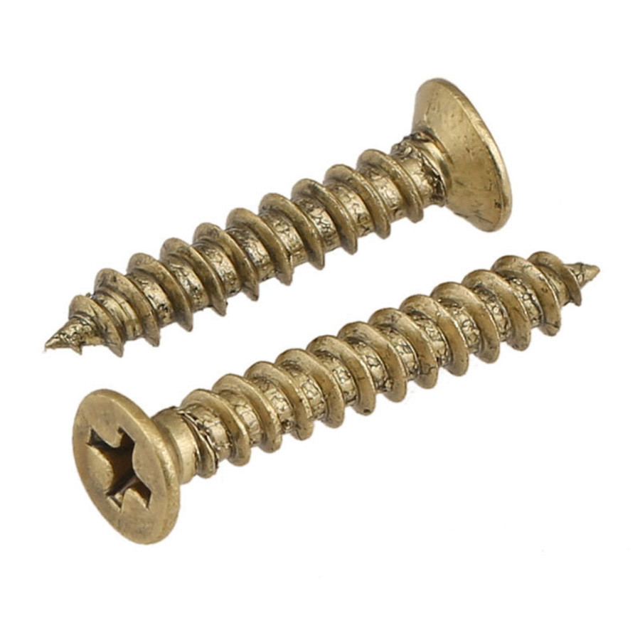 Brass M3 M3.5 M4 M5 Phillips Flat Head Self Tapping Tappers Wood Screws ...