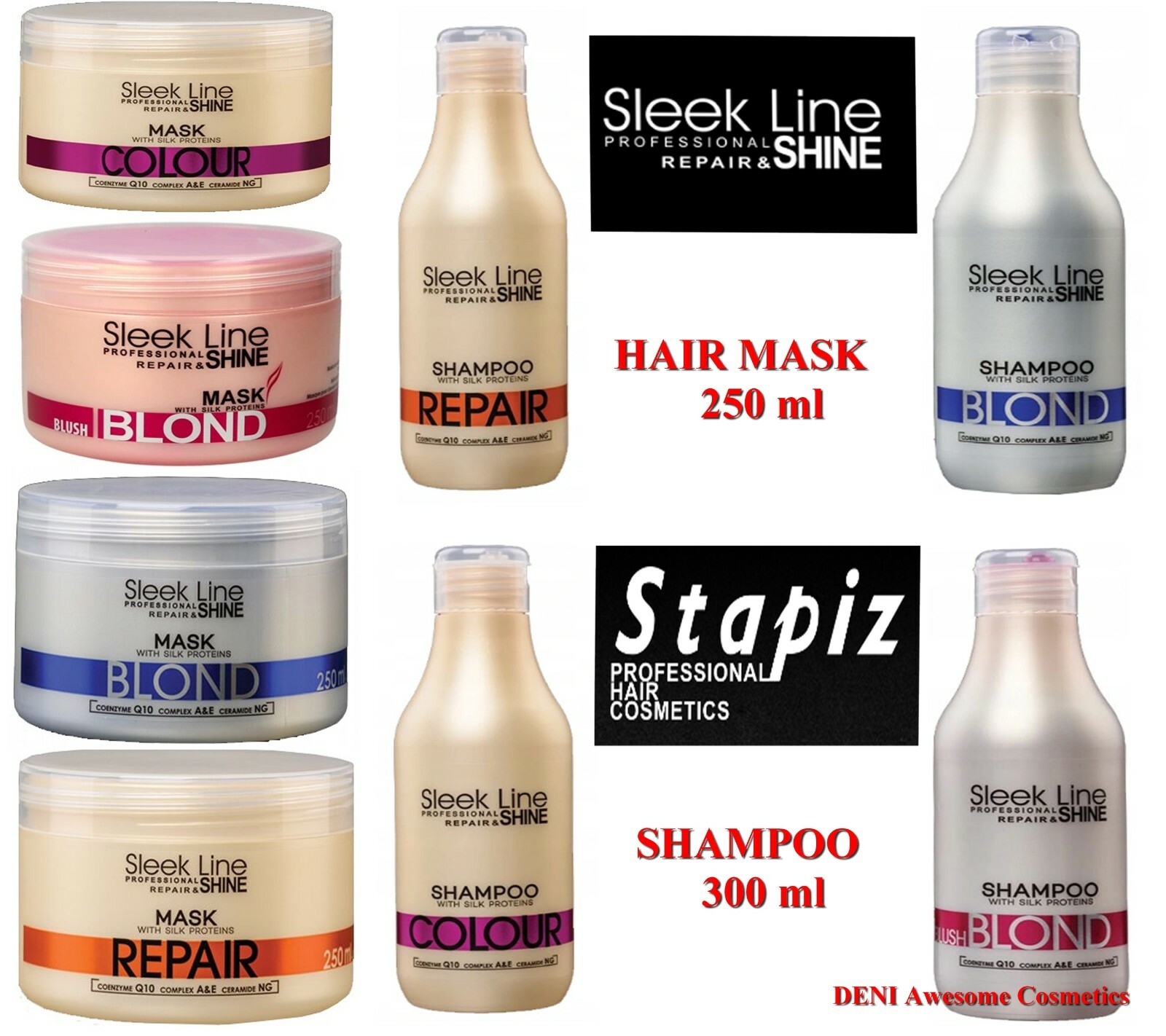 STAPIZ Sleek Line Blond,Blond Blush,Repair,Colour- Shampoo(300 ml ...