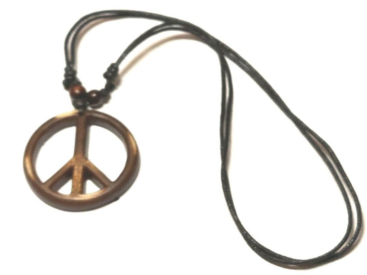 Unisex Mens Womens Resin Peace Sign Symbol Pendant Necklace Jewelry ...