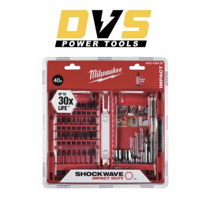 Milwaukee Genuine Shockwave Impact Bit Set 40 Piece 4932430908 ...