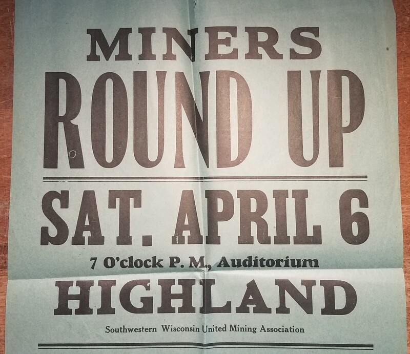 Rare 1935 Miners Round-Up Poster: A Gala Mining Event Highland WI SW ...