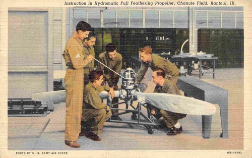 Instruction Full Feathering Propeller US Army Chanute Field IL linen ...