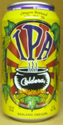 CALDERA IPA 12oz Beer CAN with HOPS & KETTLE Caldera Brewing, Ashland ...