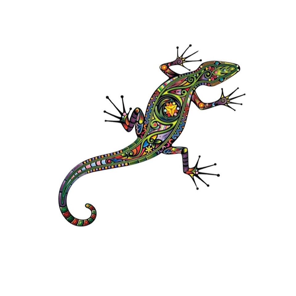 1PC Colorful Lizard Wallpaper Self-Adhesive Reptile Wall Decals ...