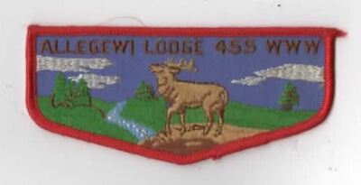 OA Allegewi Lodge 455 Flap RED Bdr. Elk Lick Council 499 Bradford, PA ...