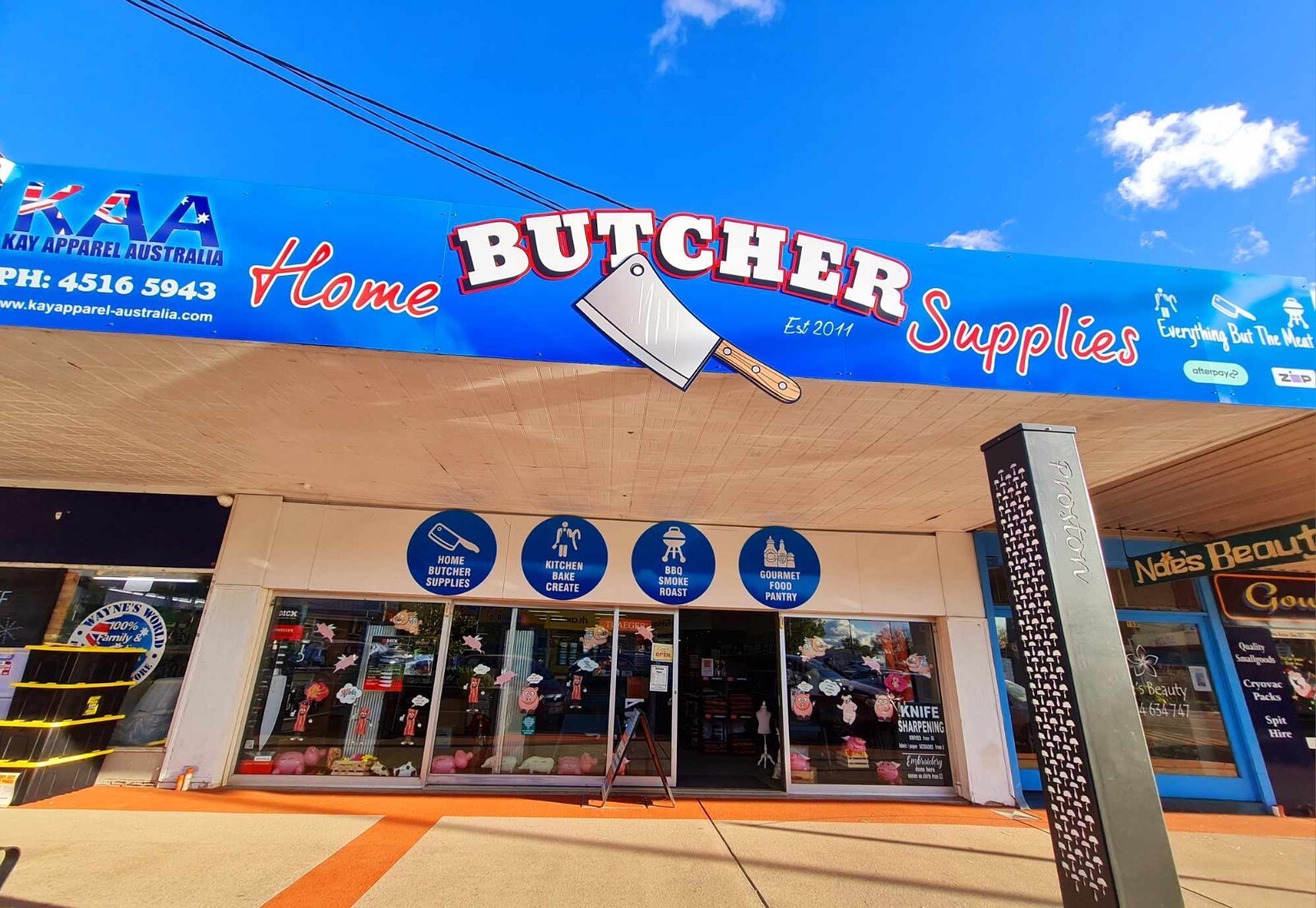 Butchers Knife Pouch Scabbard - Double 8" SK8-2, Meat Workers, Hunters ...