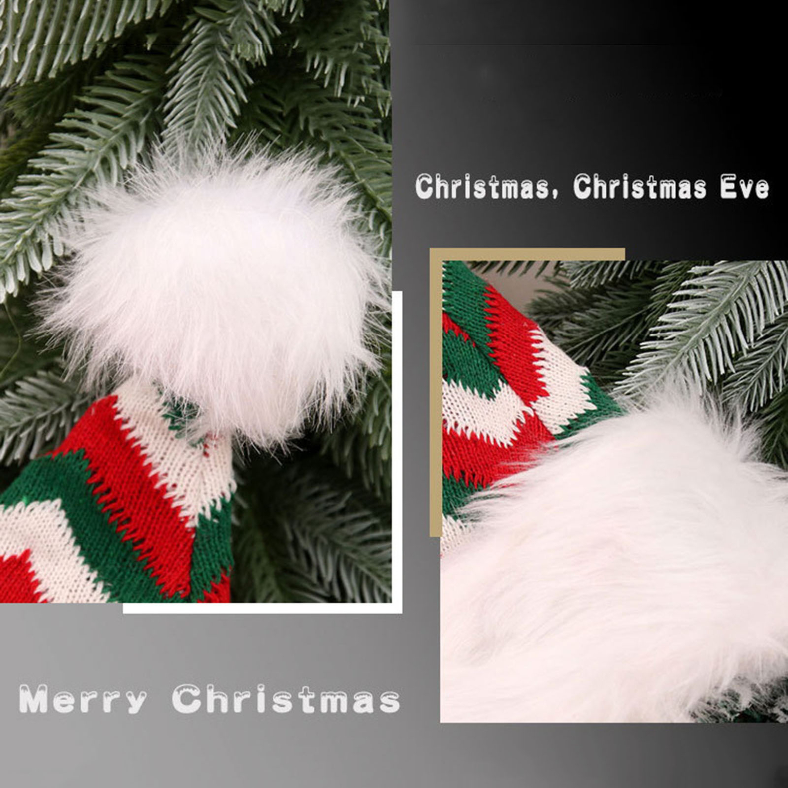 Christmas Winter Hat High Elasticity Santa Cap Festive Headwear with ...