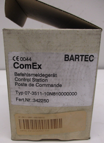 BARTEC PUSH BUTTON EMERGENCY STOP 07-3511-10N84 690V | eBay