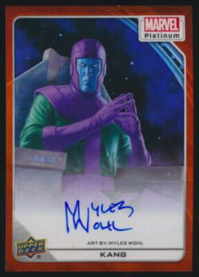 2023 Marvel Platinum Orange #21 Kang Myles Wohl Auto 04/35 Upper Deck ...