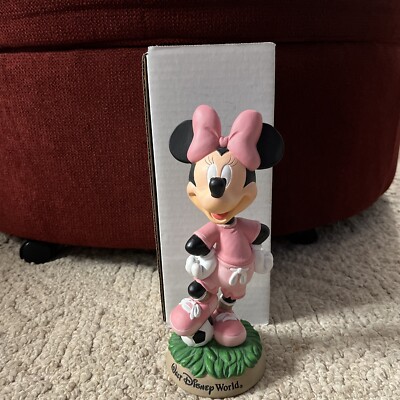 Walt Disney World Minnie Mouse Soccer Ball Player Resin Bobblehead 9 ...