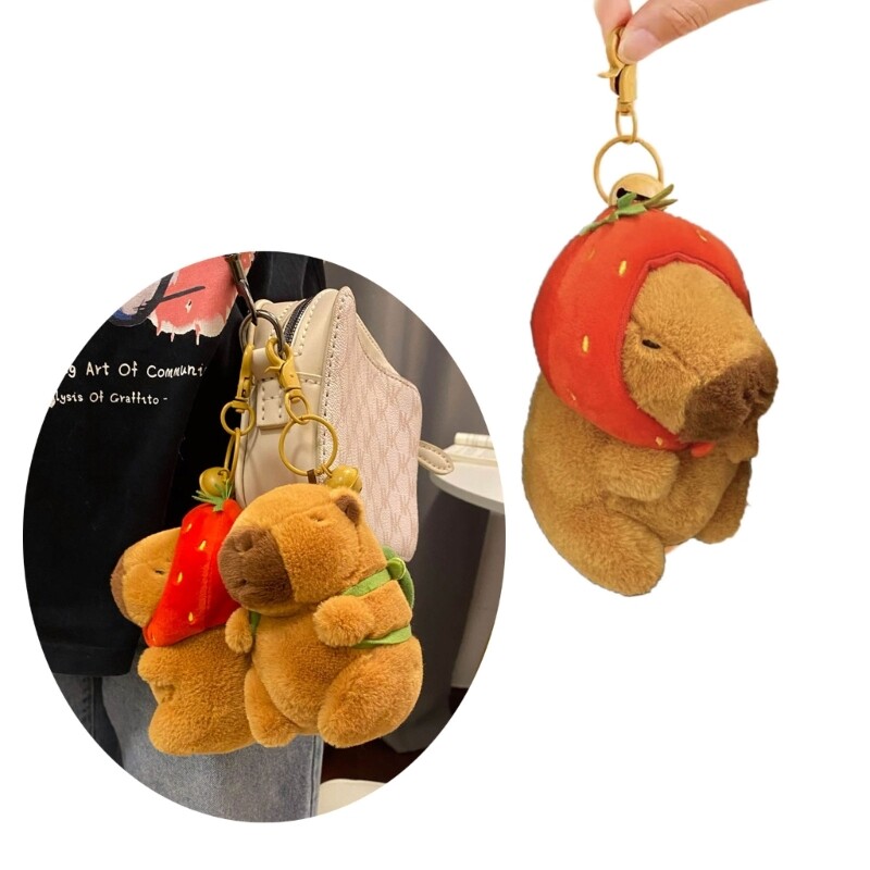 Creative Capybara Keychains Cute Bag Charm Pendants Stuffed Keyrings | eBay