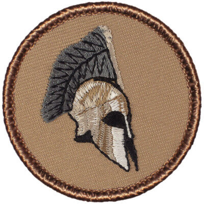 Spartan Helmet Patrol Patch - 2" Round Embroidered Patch | eBay