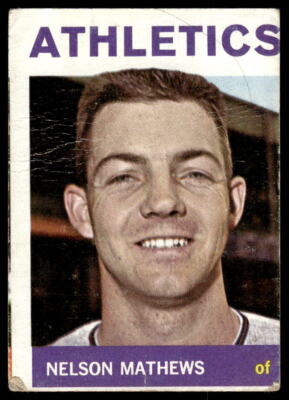 1964 Topps Nelson Mathews #366 Kansas City Athletics Baseball Card | eBay