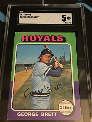 1975 Topps MINI George Brett SGC 5 Rookie RC Card VG-EX Condition #228 ...