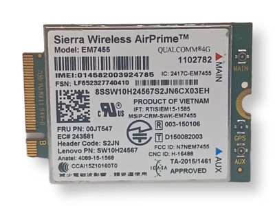 Dell E7270 E7470 E7370 DW5811e EM7455 LTE 4G WWAN Module Card (REV A00 ...