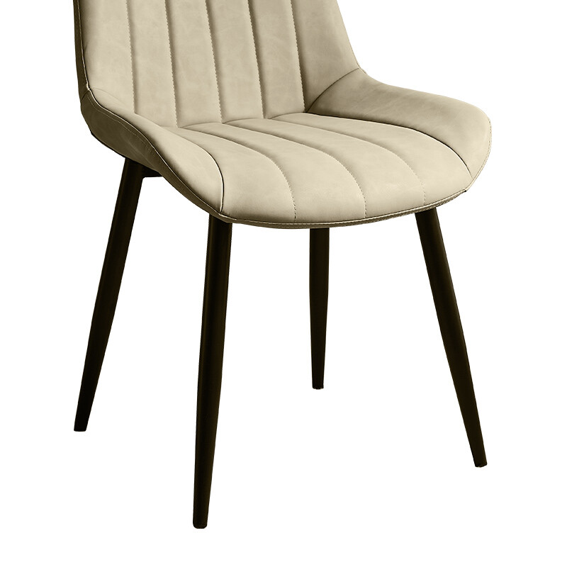 2 Pcs Faux Leather PU Padded Dining Chairs Kitchen Dining Room Chair ...