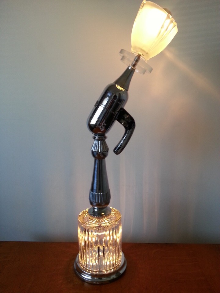 Custom Retro SciFi Ray Gun Lamp Upcycled hair dryer Star Wars Star Trek ...