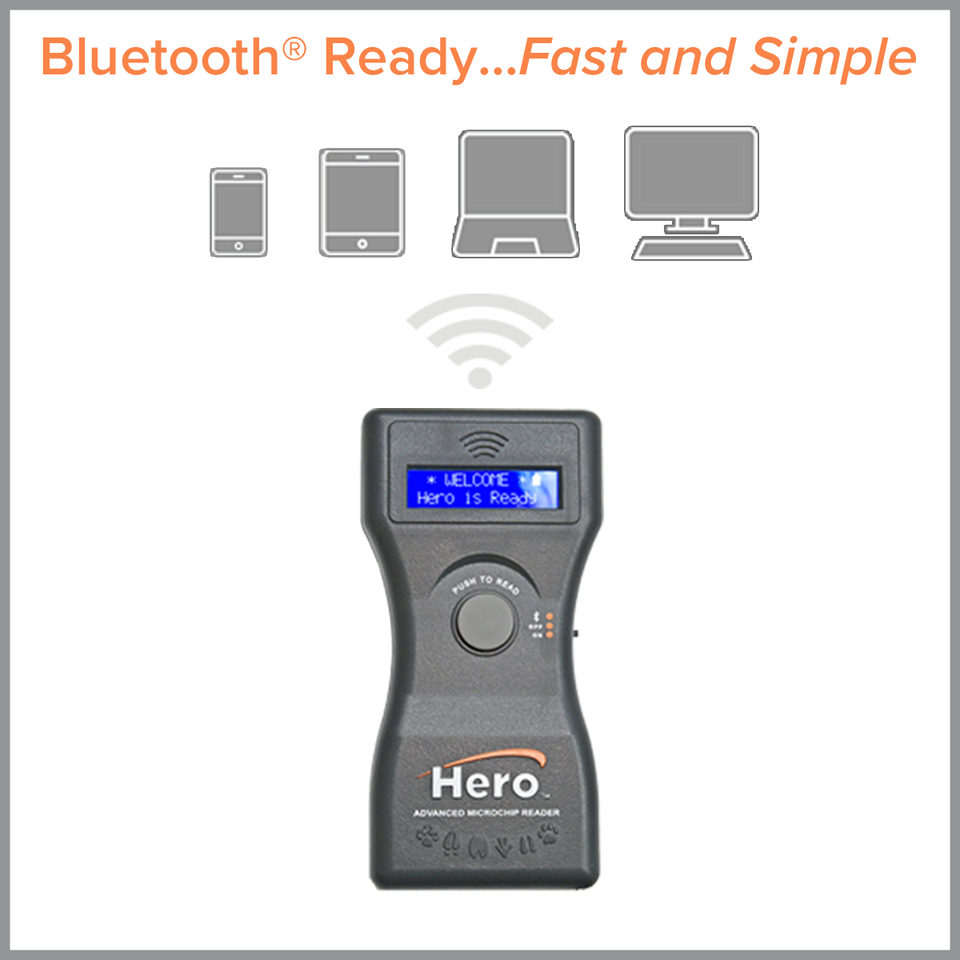 NEW Hero Universal Microchip Reader/Scanner by Microchip ID (Black) | eBay