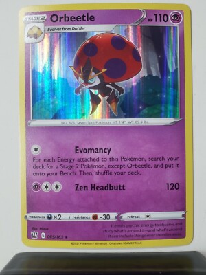 HOLO Orbeetle 065/163 - NM - RARE Battle Styles Pokemon Card - $2 Flat ...
