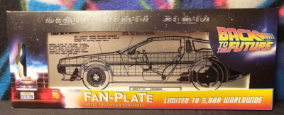 Back to the Future Limited Edition Delorean Schematic Fan-Plate | eBay