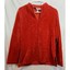 Vintage Velour Pullover Shirt Long Sleeve Rust Red V Neck Textured ...