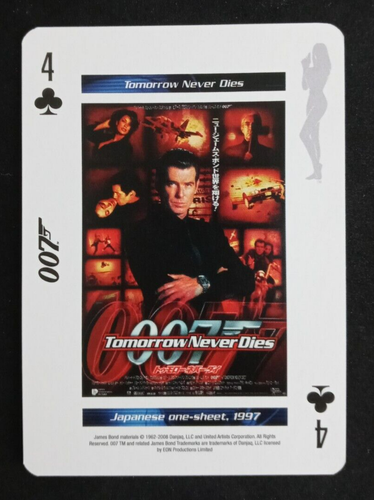 James Bond 007 Movie Poster Playing Card 4 Clubs | eBay