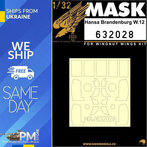 Hgw 632028 1/32 Mask For Hansa-Br. W.12 For Wingnut Wings Accessories ...