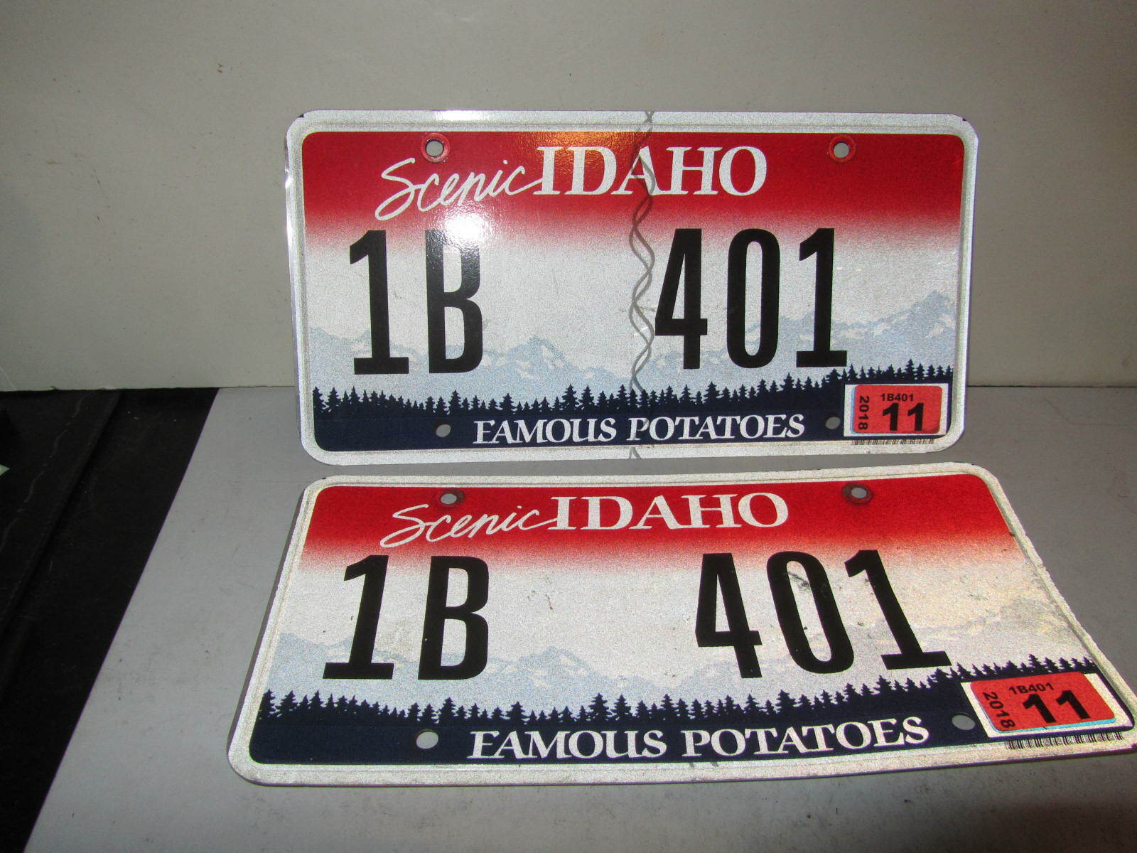 (2) IDAHO LICENSE PLATES (PAIR) SCENIC - FAMOUS POTATOES BANNOCK COUNTY ...