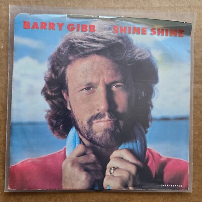 BARRY GIBB Shine Shine/Edited DJ PROMO POP 45 7" Vinyl Record | eBay